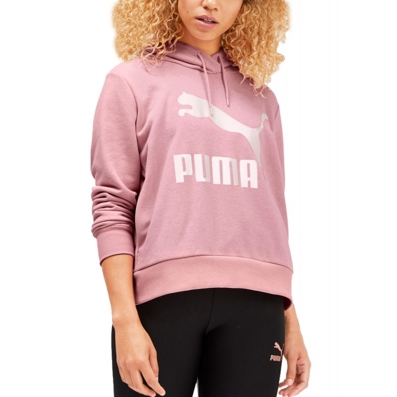 PUMA Classics Logo Hoodie Pink